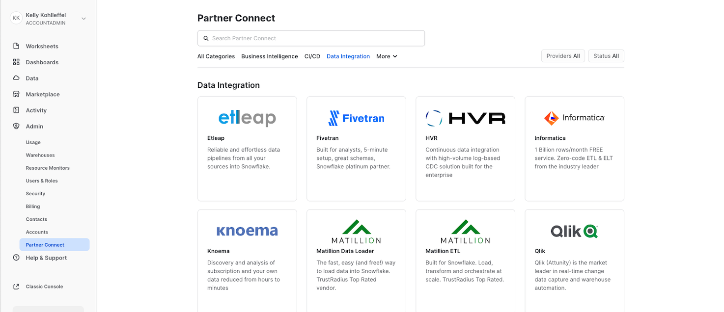 How to set up Fivetran through Snowflake Partner Connect | Blog | Fivetran